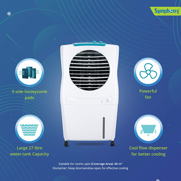 Symphony Ice Cube 27 Personal Room Air Cooler 27 Litres With Powerful